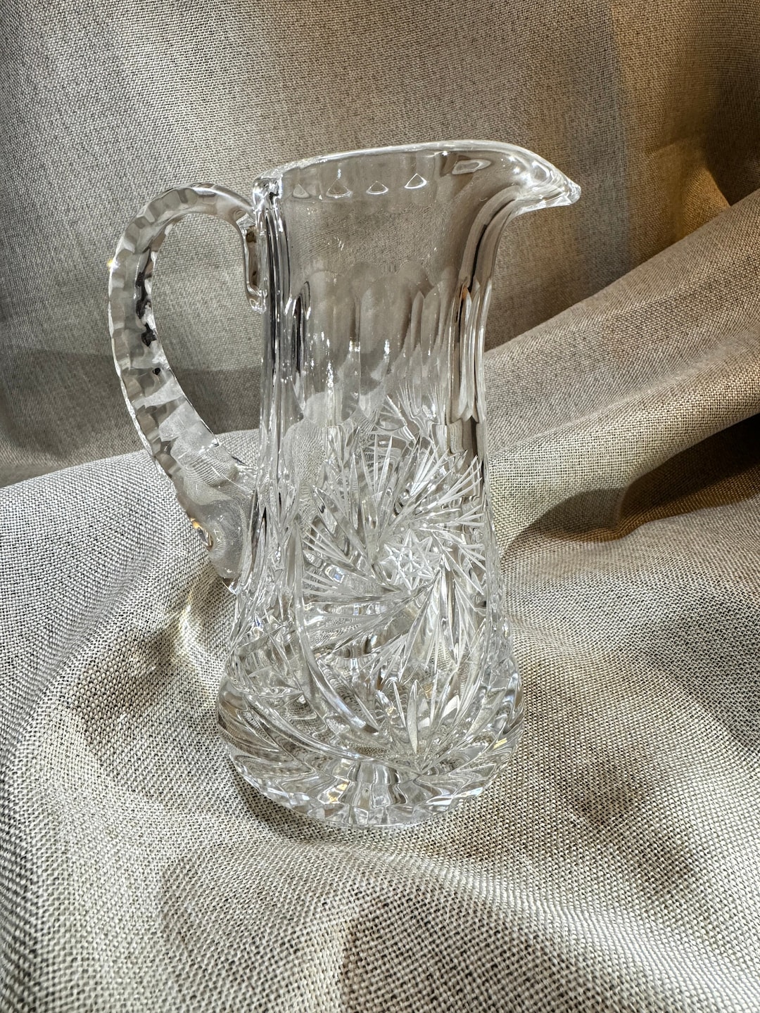 Antique Cut Pitcher, Octagon Start Detail,1900-20's Pinwheel Pattern - Etsy