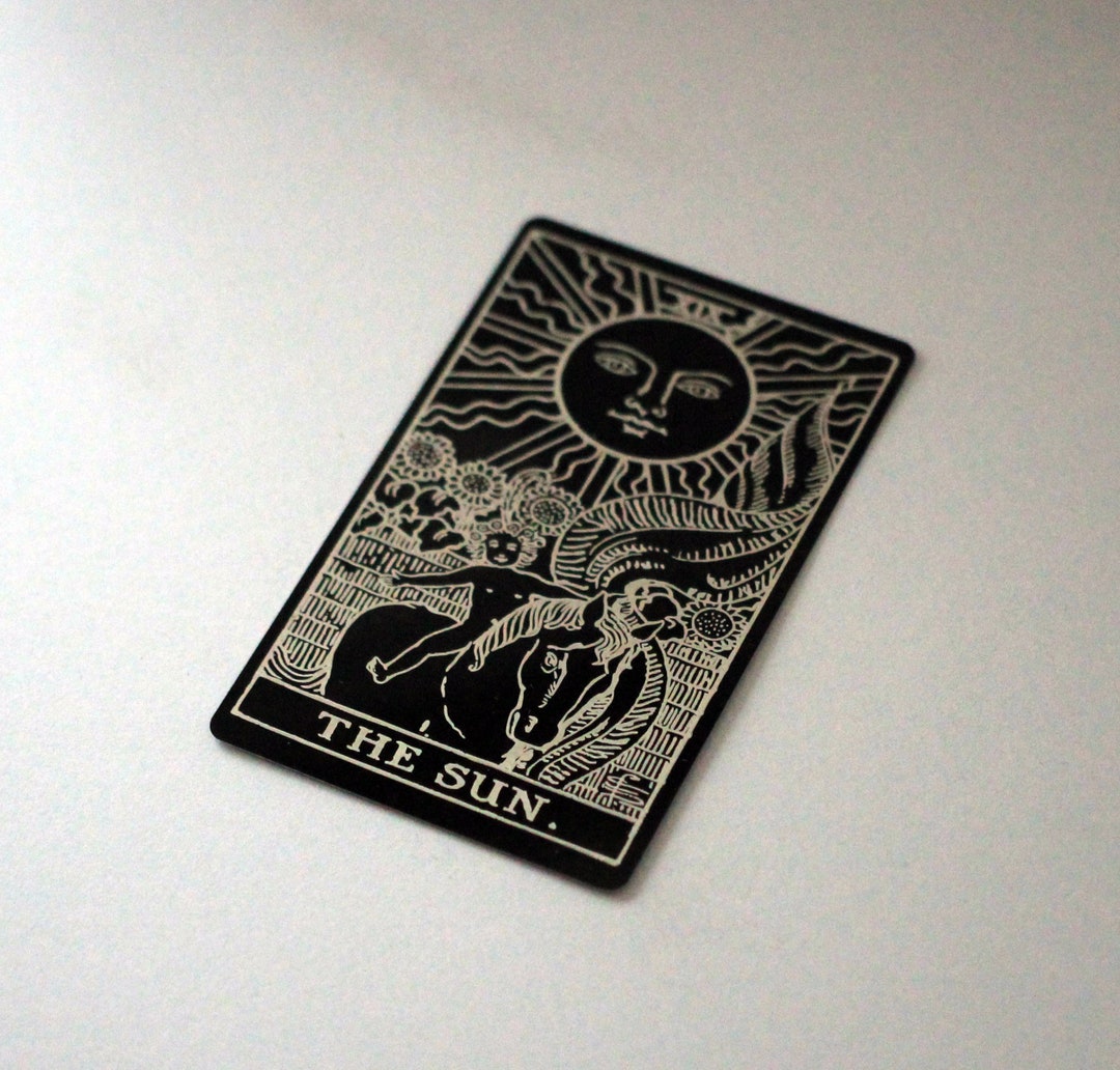 Metal Tarot Card - the Sun - Etsy