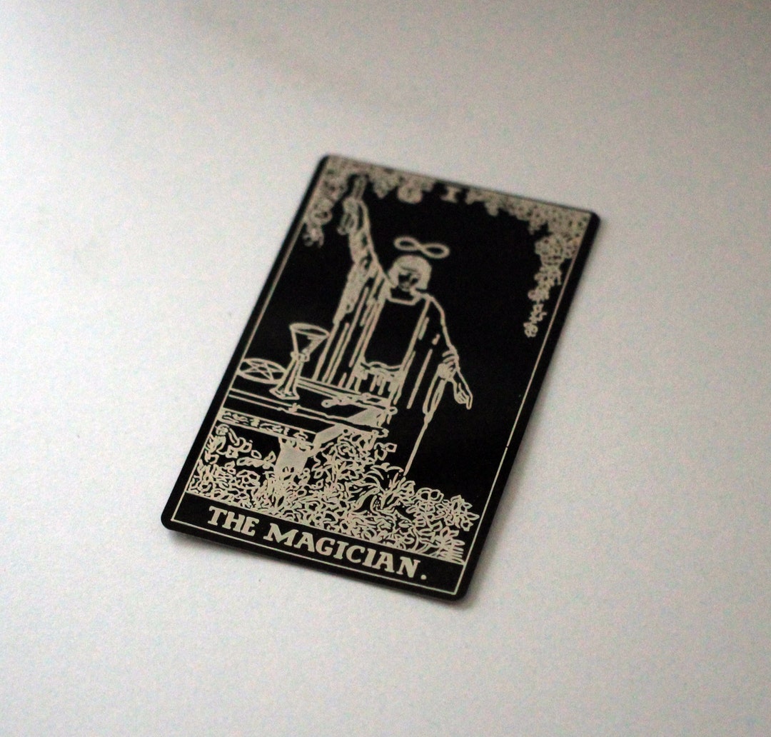 Metal Tarot Card - the Magician - Etsy