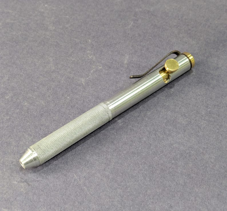 Handmade Bolt Action Ballpoint Pen, Aluminum Knurled - Etsy
