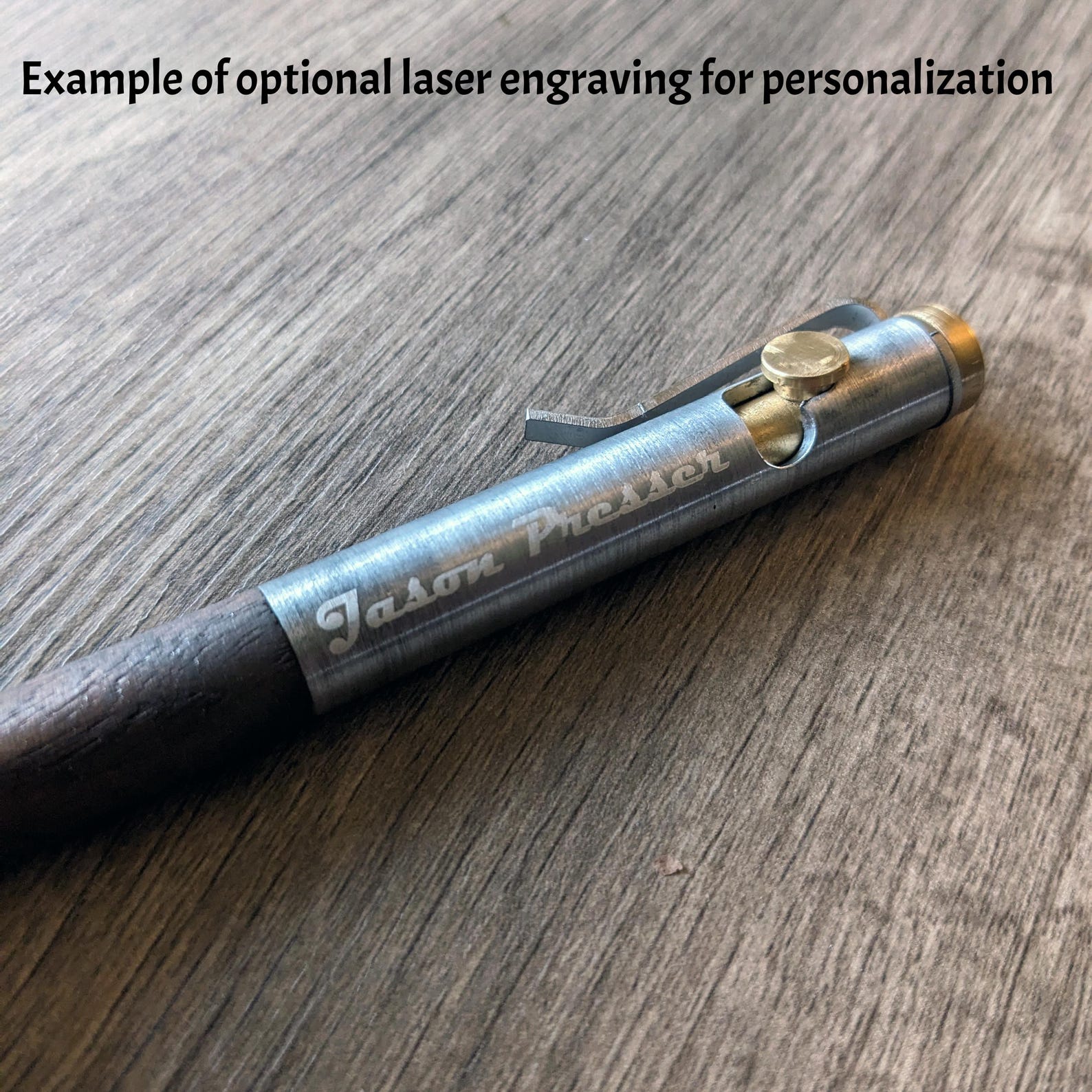 Handmade Bolt Action Ballpoint Pen, Aluminum Knurled - Etsy