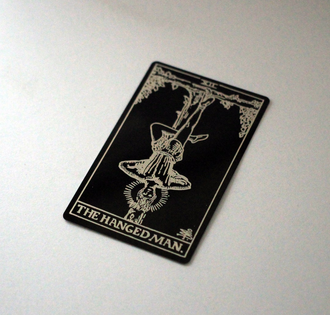 Metal Tarot Card the Hanged Man - Etsy