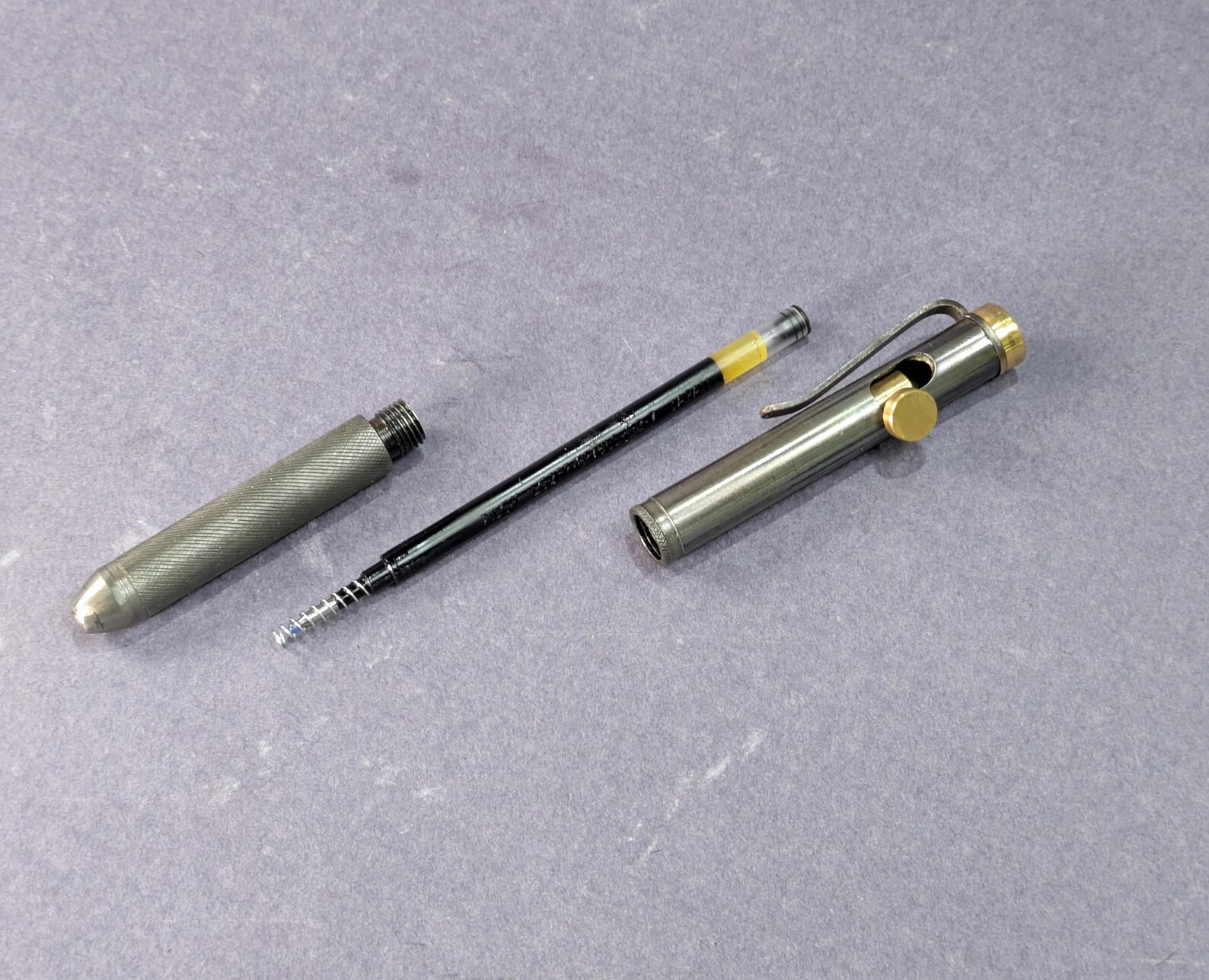 Handmade Bolt Action Ballpoint Pen, Aluminum Knurled - Etsy