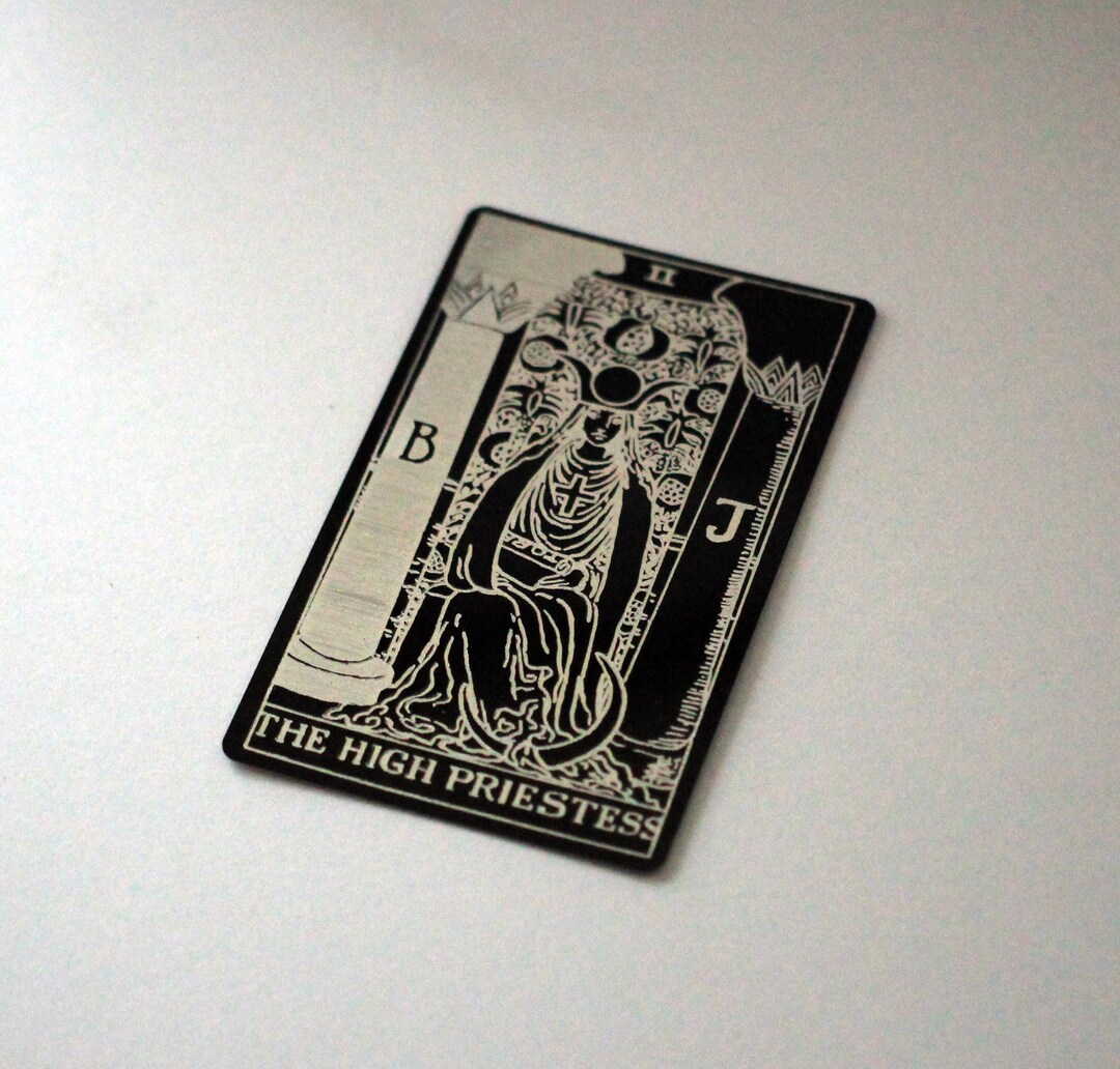Metal Tarot Card - the High Priestess - Etsy