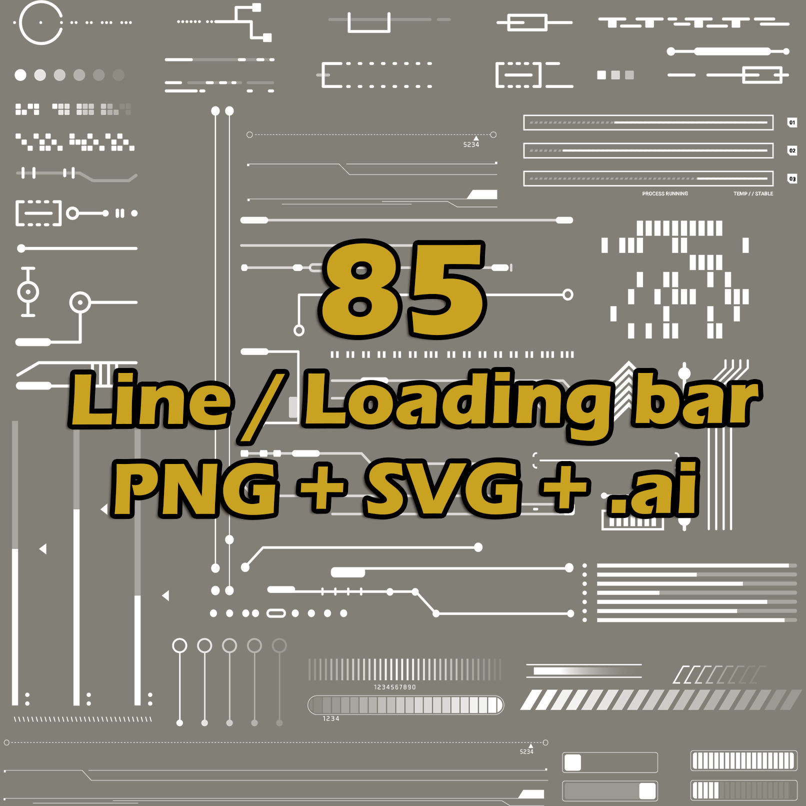 85 Tech Cyber Png Techwear Svg Sci-fi Vector Loading Bar Cyber ...