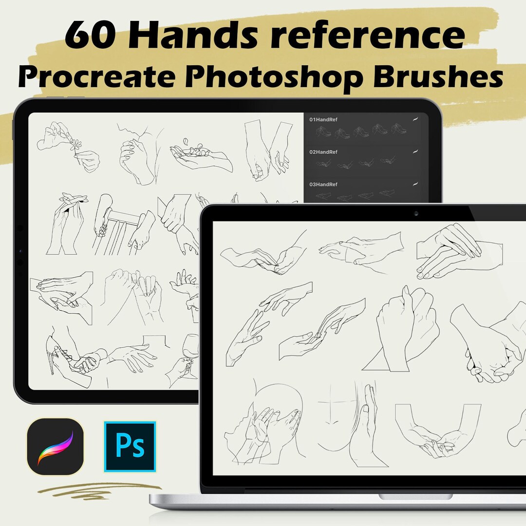 Hand Gestures Procreate Brush Hand Poses Photoshop Brush Figure Drawing ...