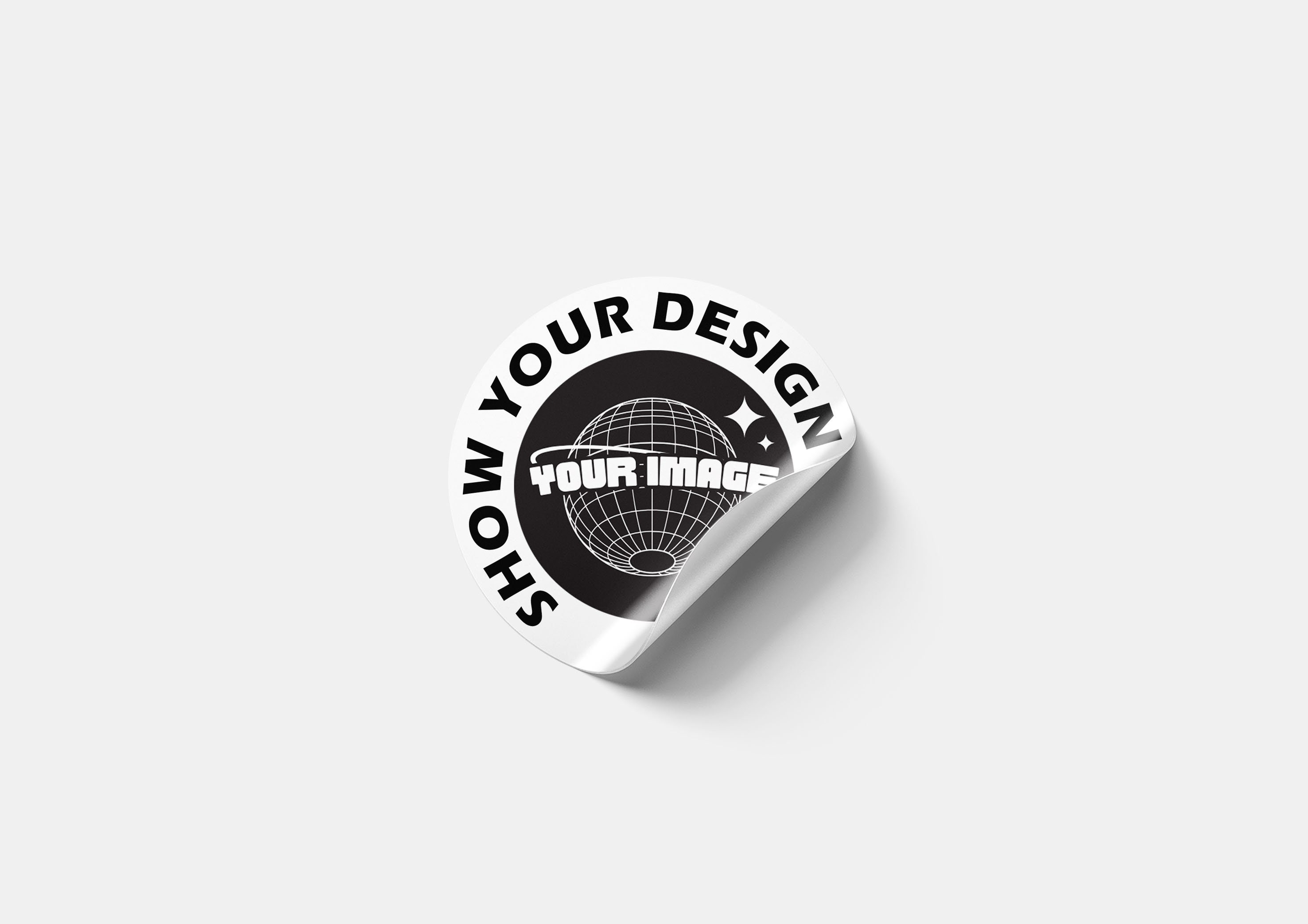 Sticker Mockup Two Styles Logo Stickers Design Motivational Stickers ...
