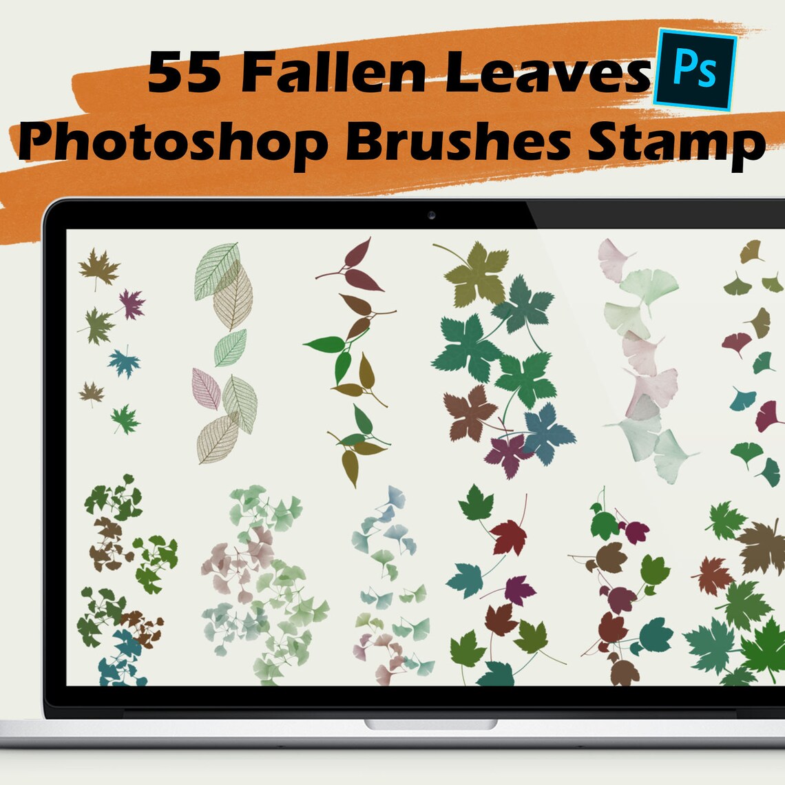 Fallen Leaves Procreate Brush Ginkgo Photoshop Brush Autumn Photoshop ...