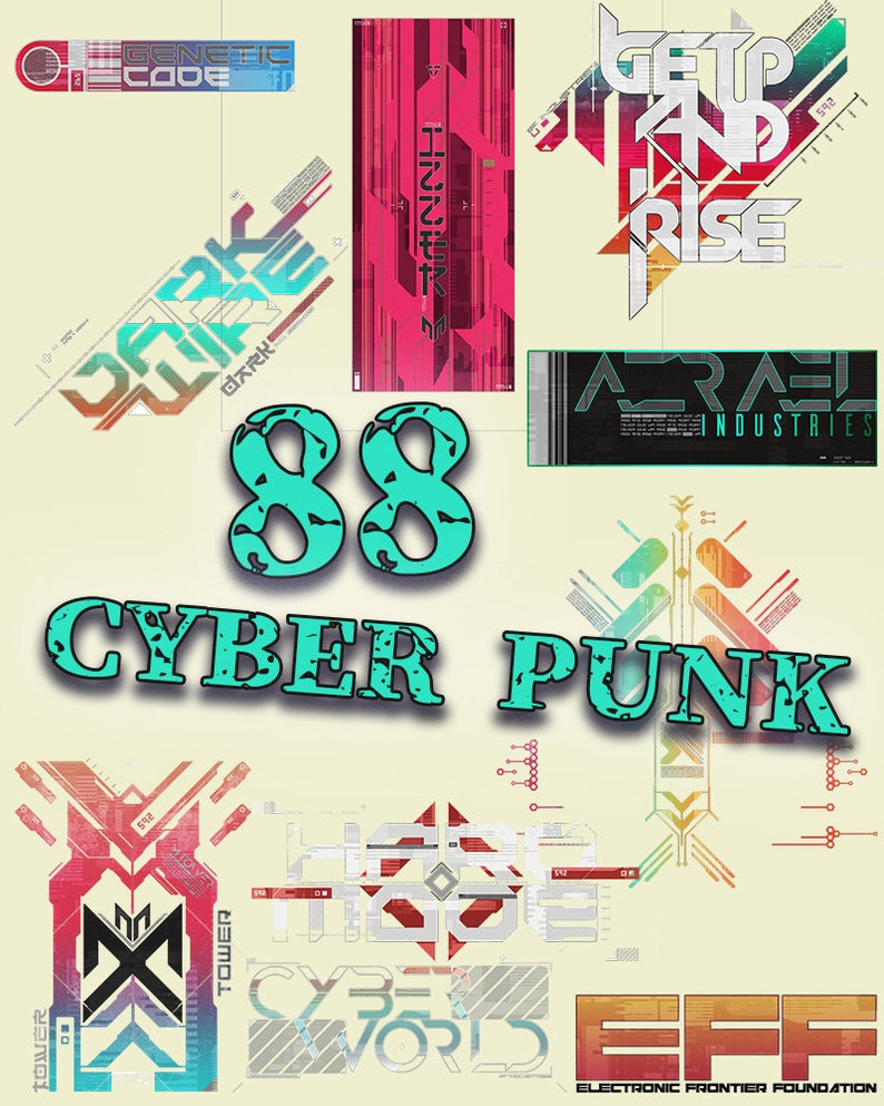 360 Cyberpunk PNG Clipart, Danger Signs (digital Download) - Etsy
