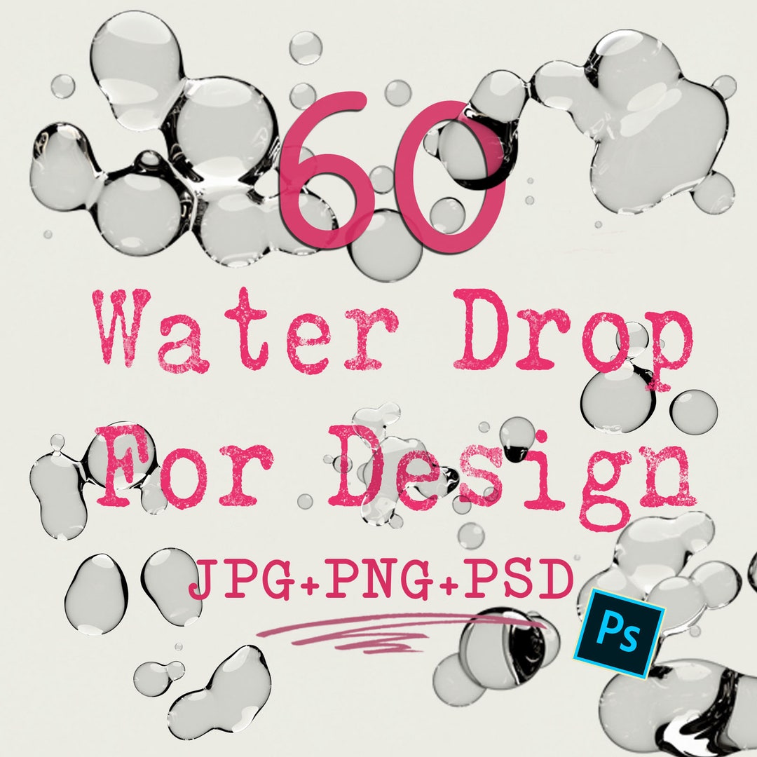 Transparent Liquid Bubbles Water Droplets Overlay Elements for Graphic ...