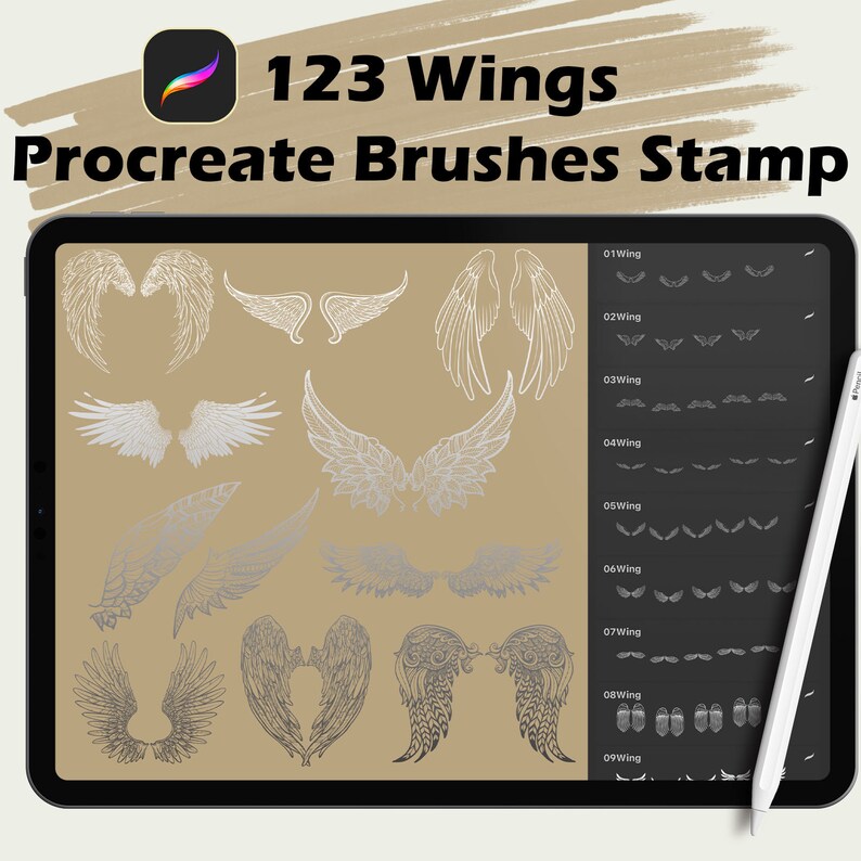Angel Wings Procreate Brush Photoshop Fairy Wings Brush Photoshop ...