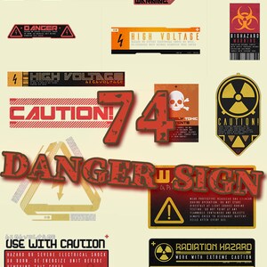 360 Cyberpunk PNG Clipart, Danger Signs (digital Download) - Etsy