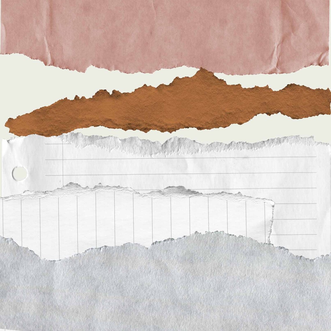 Torn Paper Texture PNG Overlays, Scrapbook Elements (digital Download ...