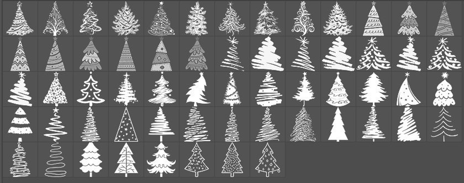 Christmas Tree Procreate Photoshop Brush Brush Procreate Stamp Cheerful ...