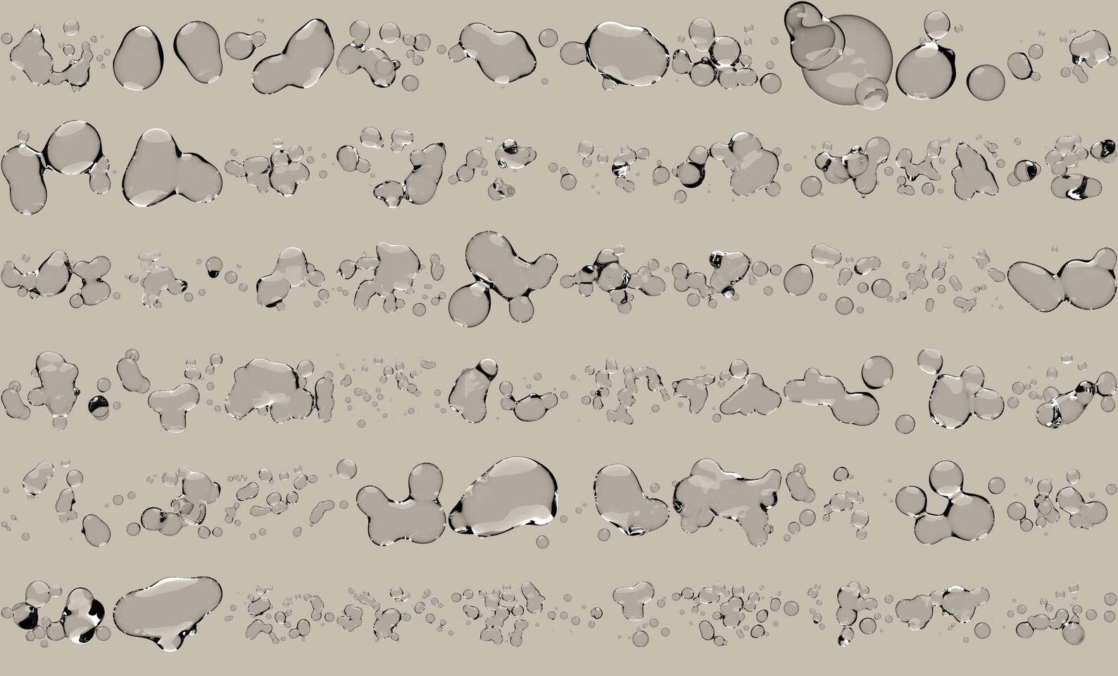 Transparent Liquid Bubbles Water Droplets Overlay Elements for Graphic ...