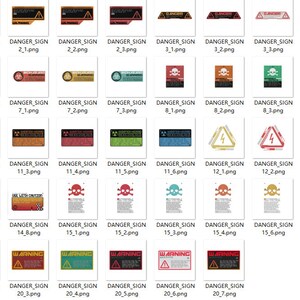 360 Cyberpunk PNG Clipart, Danger Signs (digital Download) - Etsy