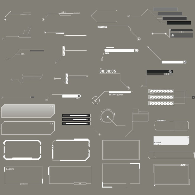 35 Tech Cyber Png Techwear Svg Sci-fi Vector Callout Textbox Cyber ...