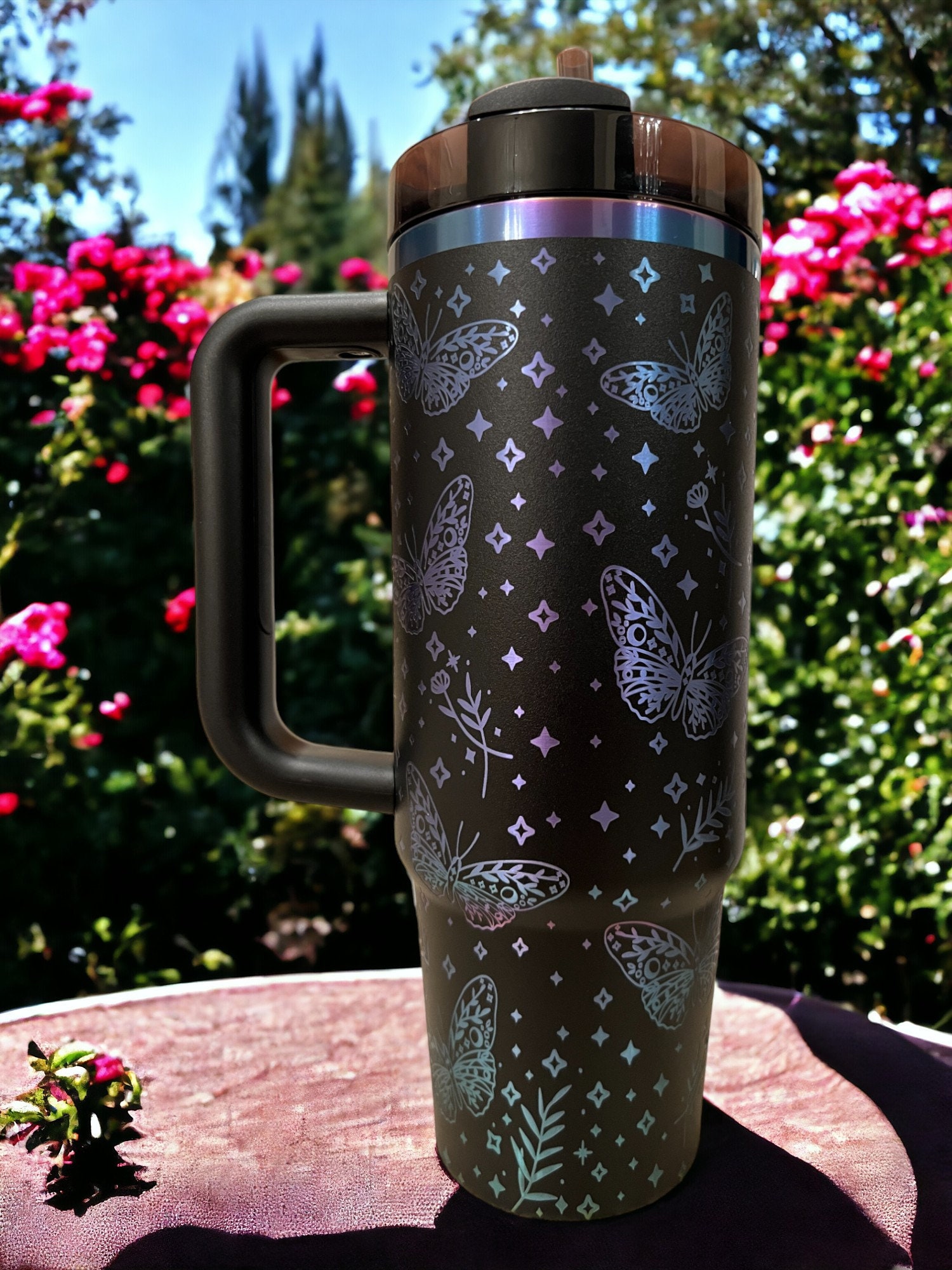 Butterfly Stanley 30oz Custom Engraved Tumbler, Fully Engraved Stanley ...