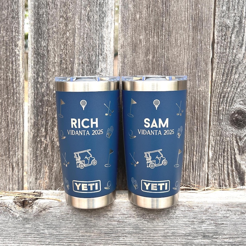 Personalized Golf Yeti Tumbler: 20oz Engraved Travel Mug, Golfer Gift ...