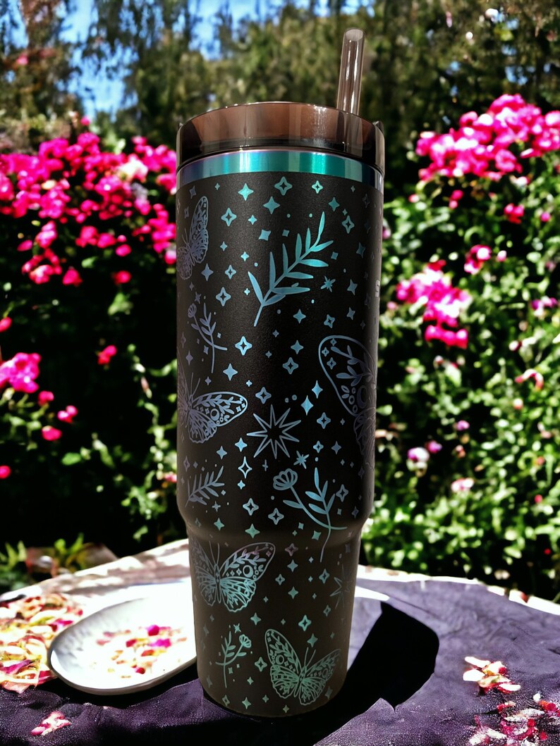Butterfly Stanley 30oz Custom Engraved Tumbler, Fully Engraved Stanley ...