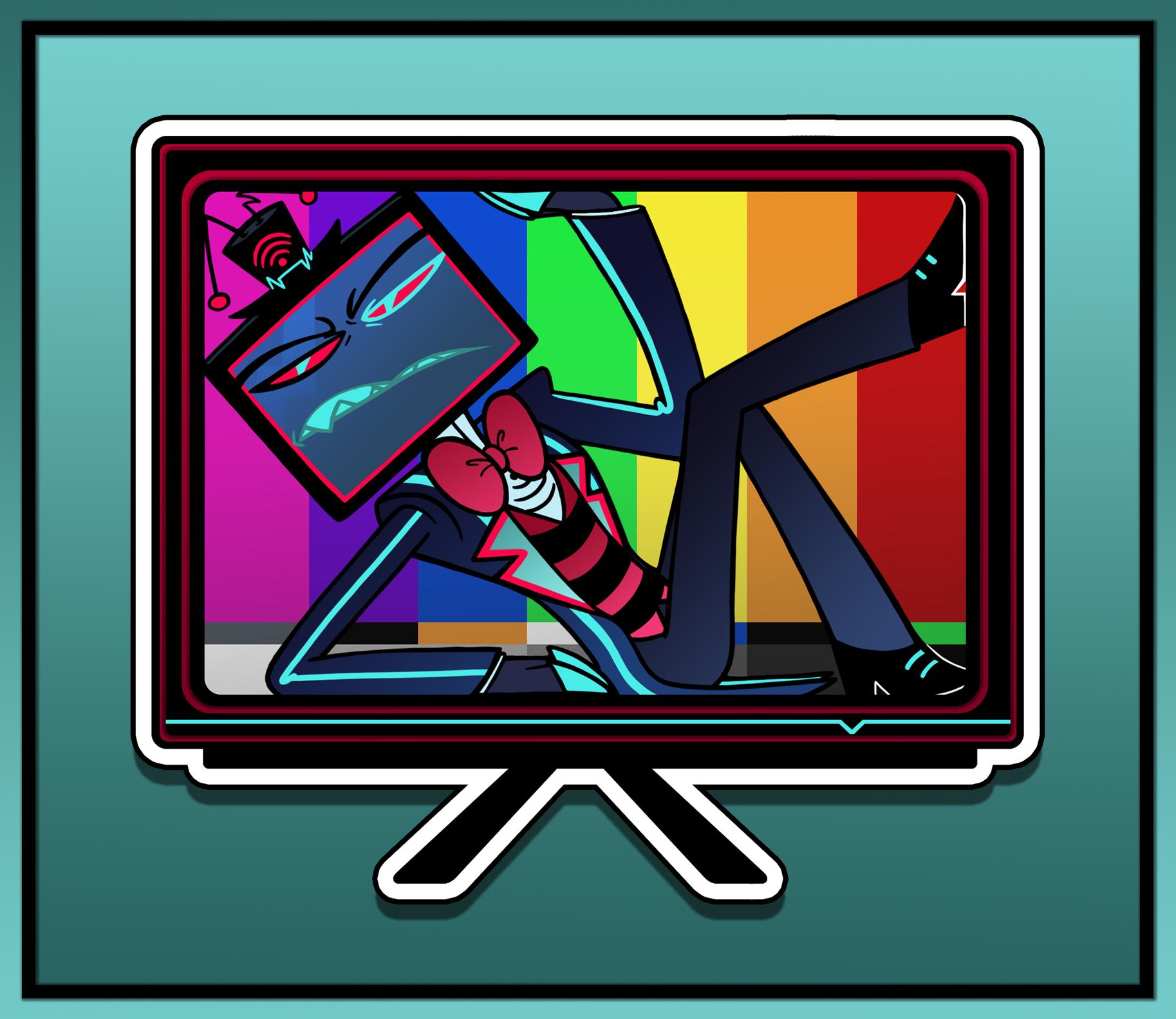 Hazbin Hotel Fanmade Vox TV Keychain - Etsy