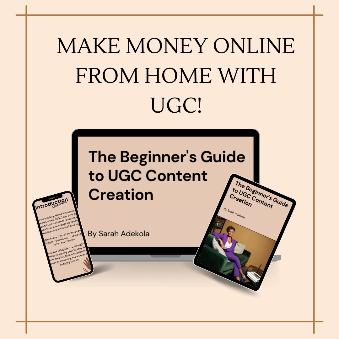Beginners Guide to UGC, Make 500 per Day, How to Earn a Full Time Income With Content Creation ...