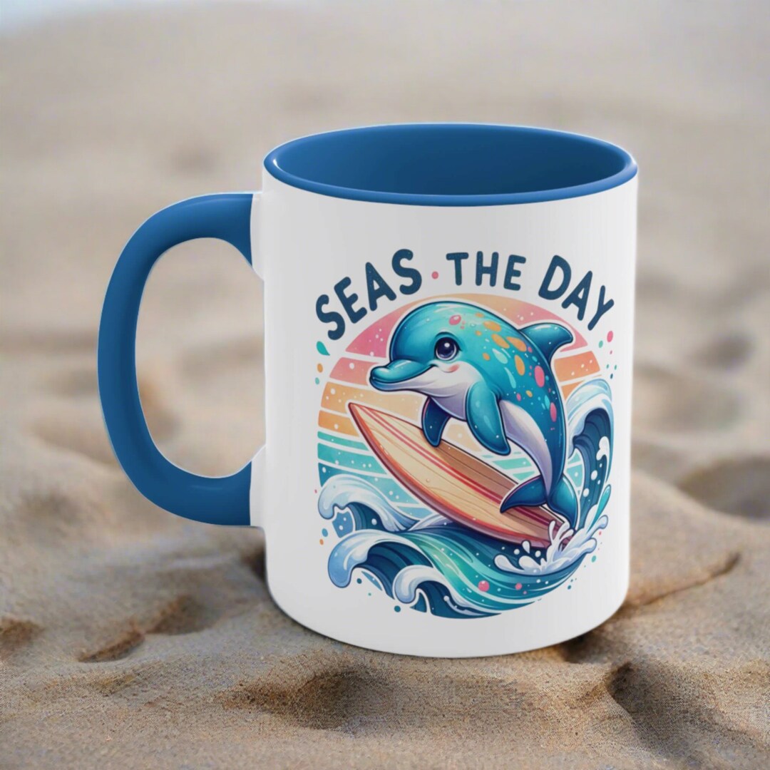 11oz Seas the Day Coffee Mug With Ocean Theme - Etsy