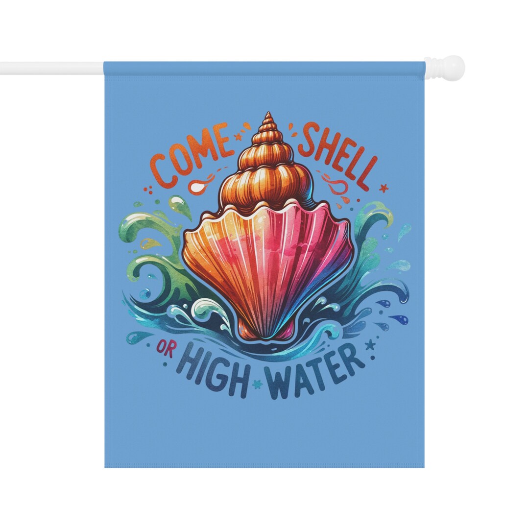 Shell-inspired Outdoor Banner Beachy and Charming - Etsy