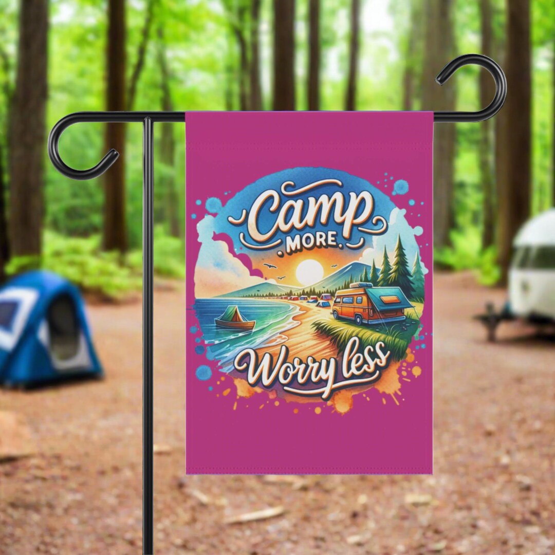 Double-sided Campsite Banner Rustic Outdoorcampsite Garden Flag ...