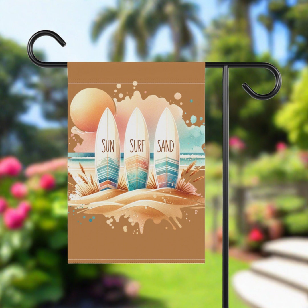 Garden & House Banner, Beach-themed Garden Flag, Coastal Home Decor ...