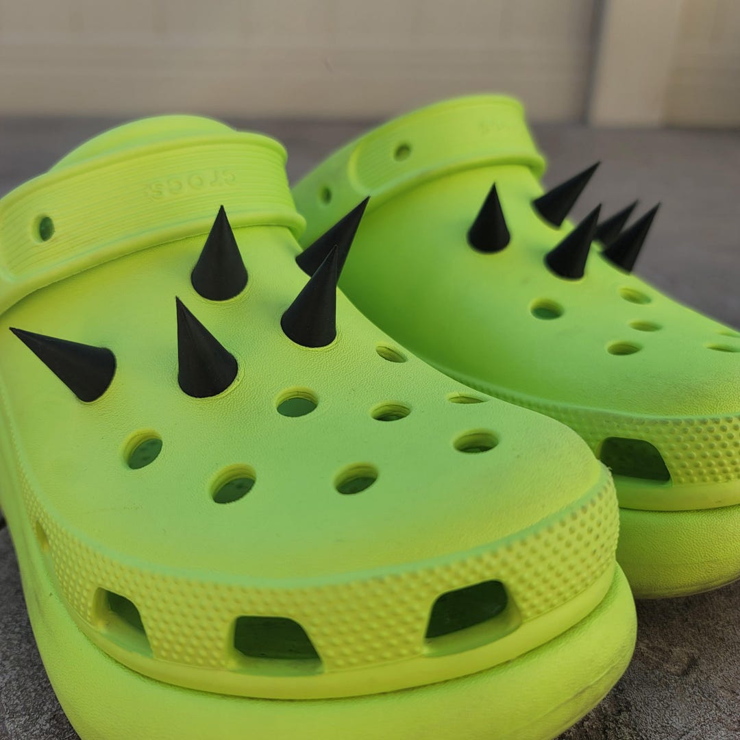 Black Plastic Spikes for Croc. 3D Printed Croc Shoe Spikes. Black ...