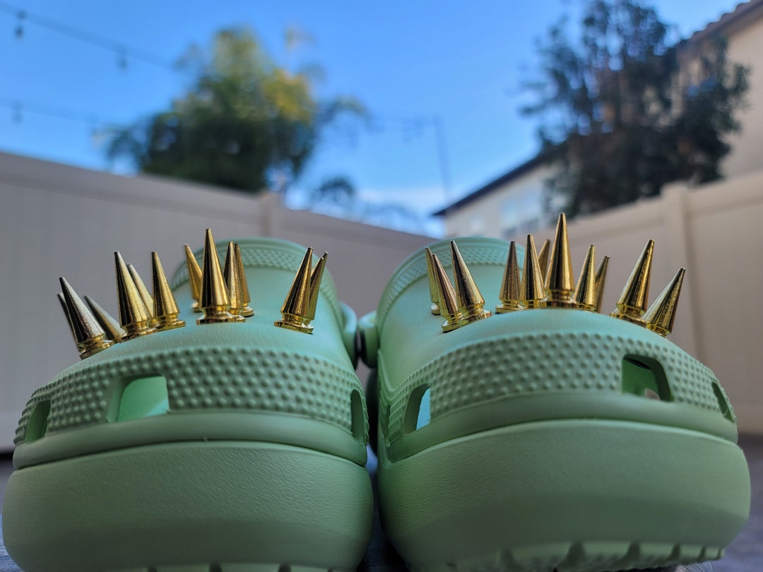 Golden Spike Charm. Metal Spikes. Croc Charms. Stud. Spike Golden Shoe ...