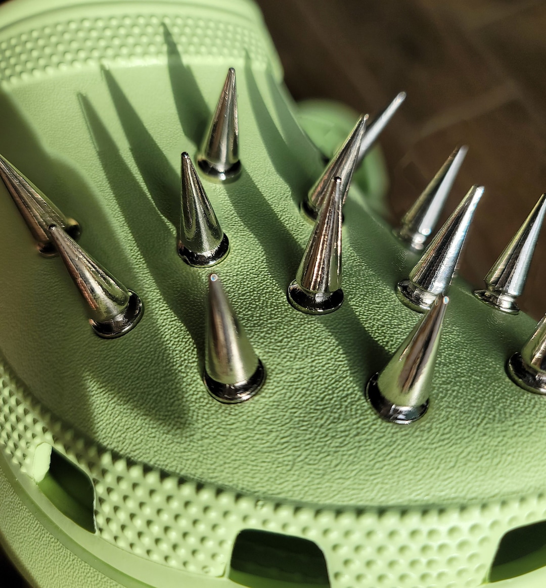 Metal Spikes Croc Charms. Silver Spike Stud. Punk Style Charm. Gothic ...