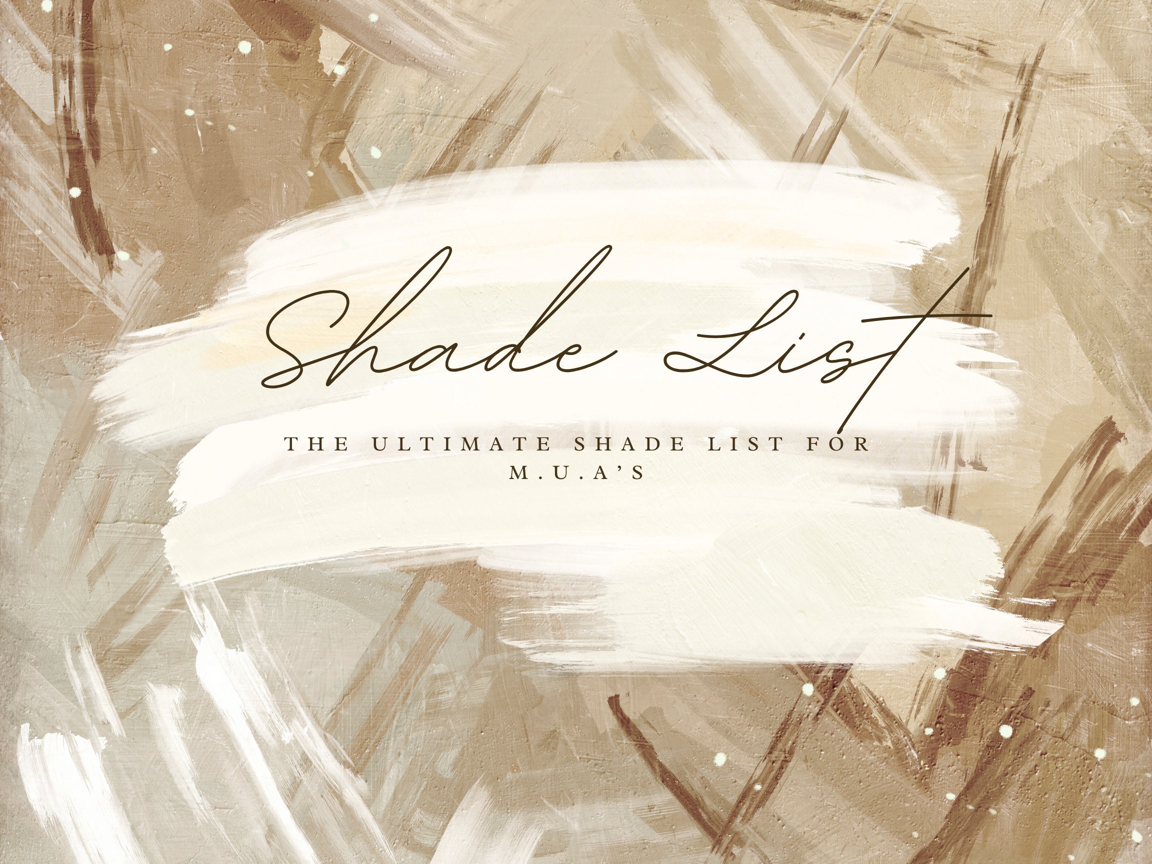 The Ultimate Shade List for Makeup Artist - Etsy