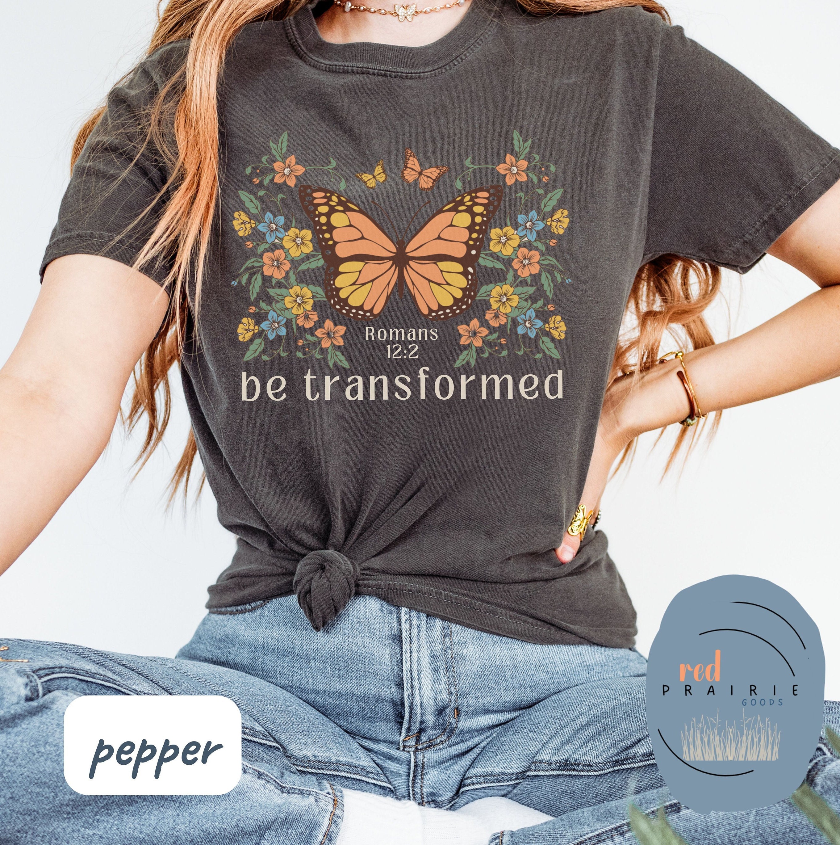 Be Transformed Shirt, Christian Comfort Colors Shirt, Religious Crew ...