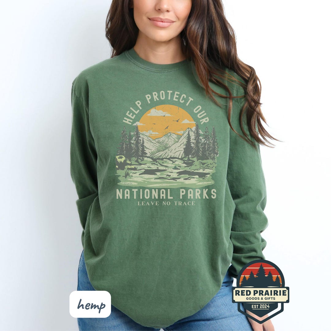 Protect Our Parks National Park Long Sleeve Comfort Colors Granola Girl ...
