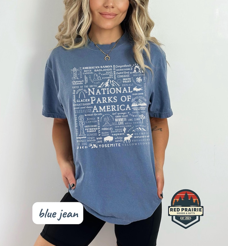 63 National Parks Shirt National Park List Comfort Colors Granola Girl ...