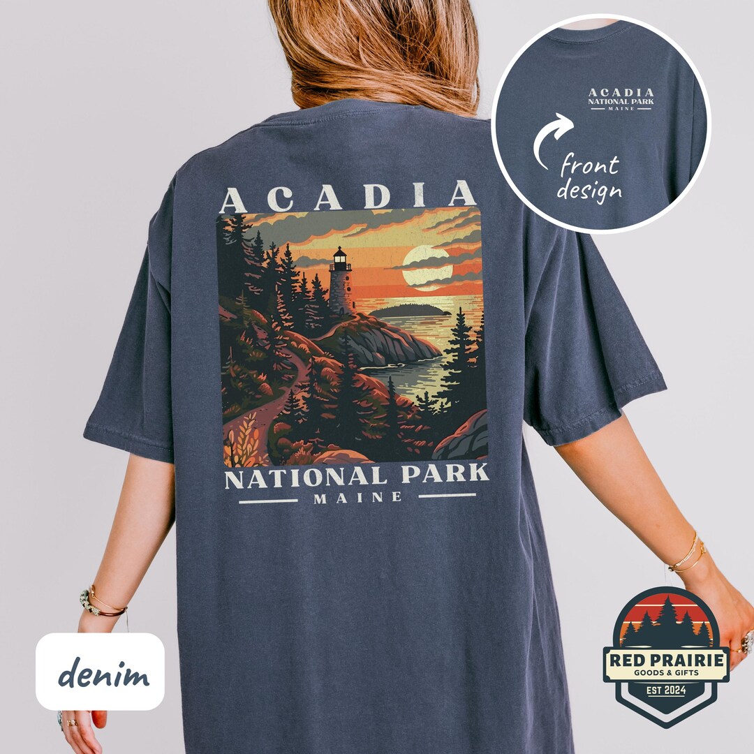 Acadia National Park Shirt Comfort Colors Acadia Shirt Granola Girl ...