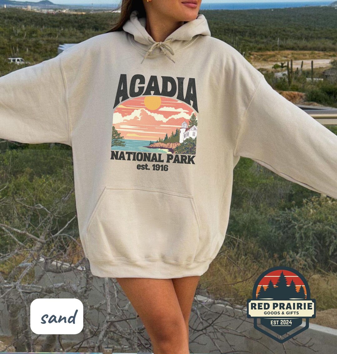 Acadia National Park Hoodie Acadia Sweatshirt National Park Sweatshirt ...