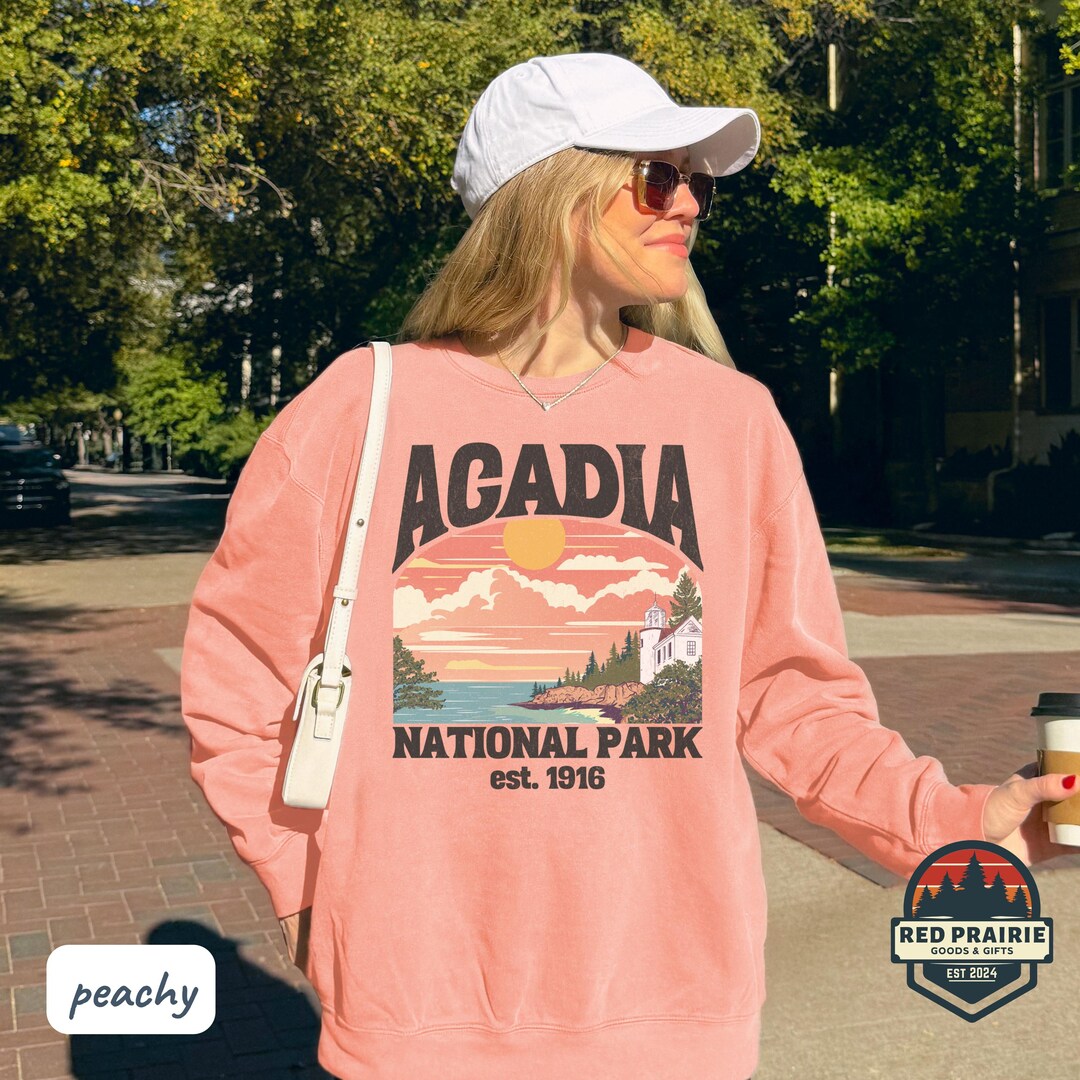 Acadia National Park Sweatshirt Lightweight Comfort Colors Acadia Shirt ...