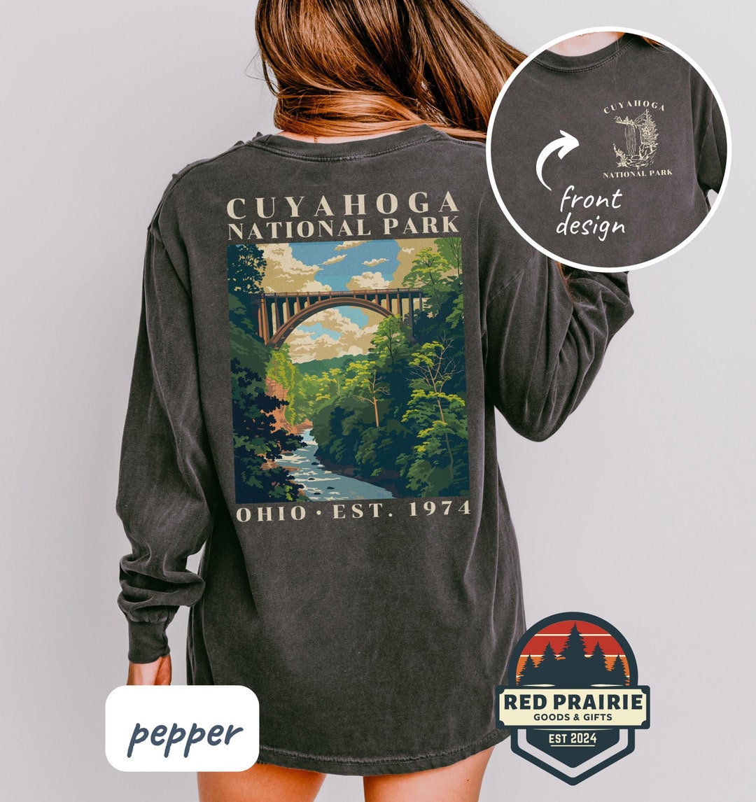Cuyahoga Valley National Park Long Sleeve Shirt Comfort Colors Shirt ...