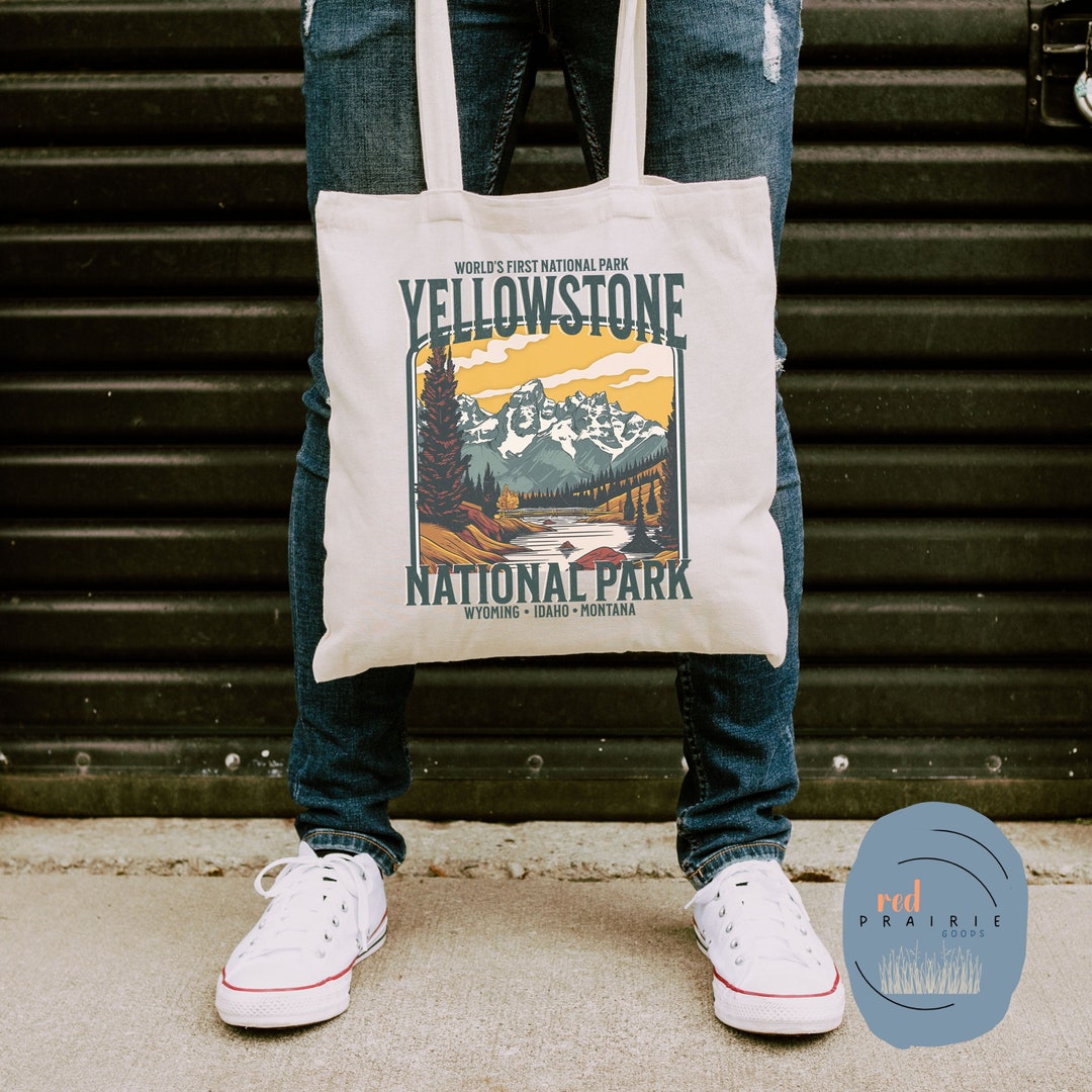 Yellowstone National Park Tote Bag, National Parks Tote Bag, Reusable ...