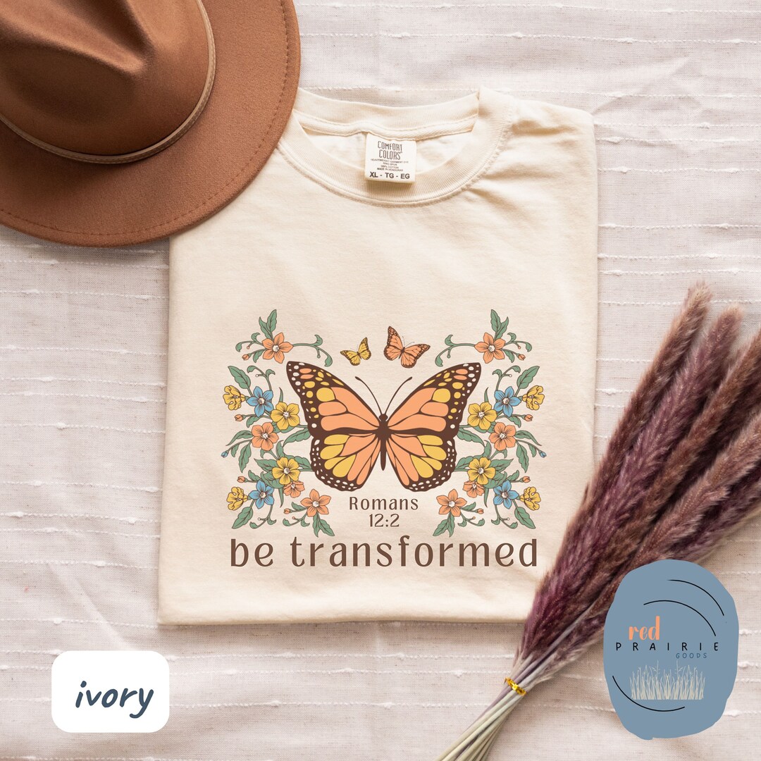 Be Transformed Shirt, Christian Comfort Colors Shirt, Religious Crew ...