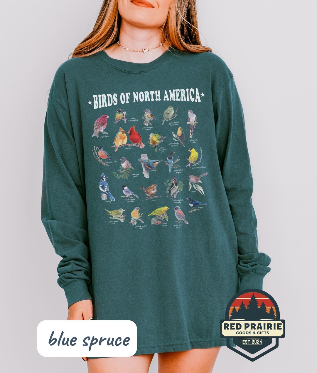 Bird Shirt Bird Watching Shirt Longsleeve Comfort Colors Granola Girl ...