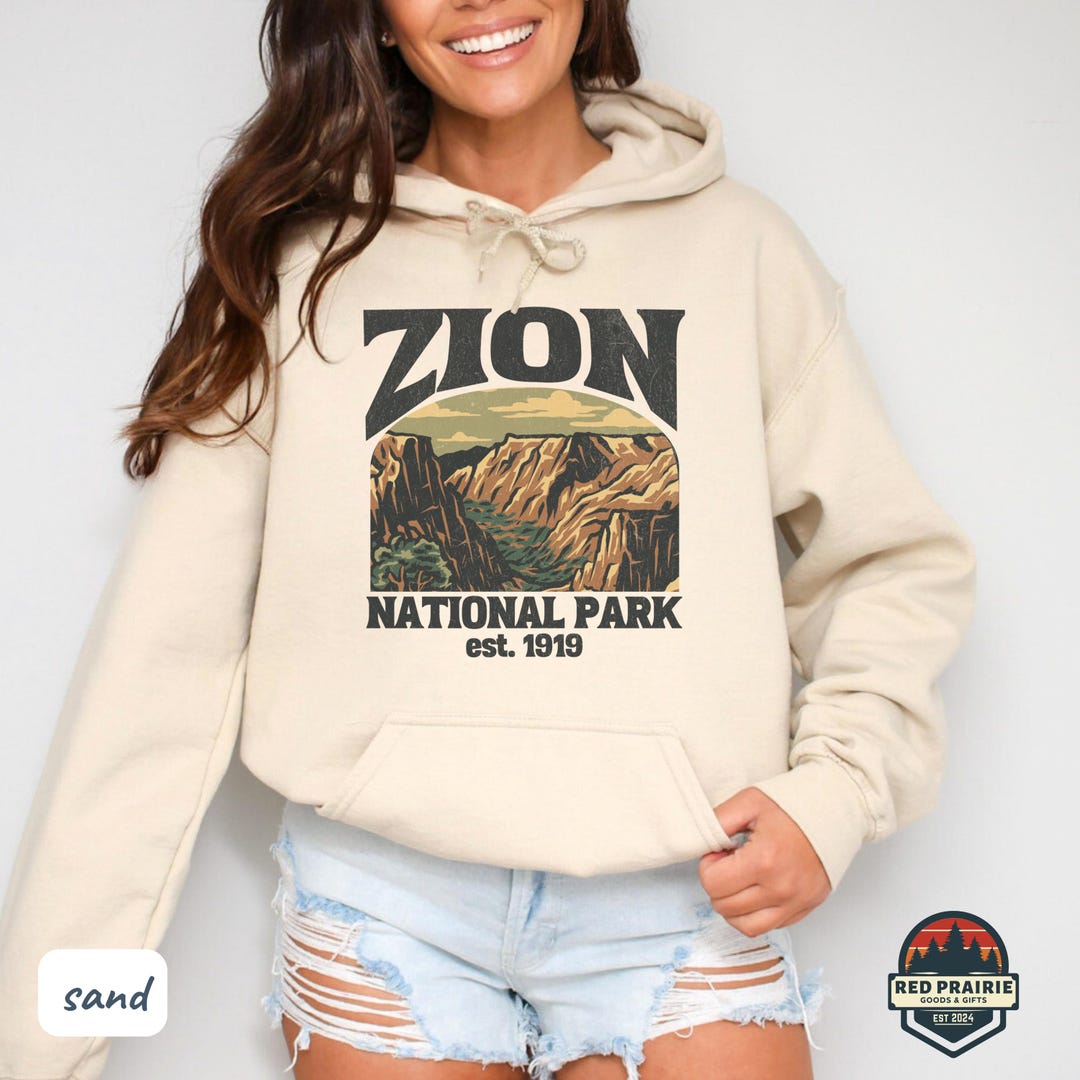 Zion Sweatshirt Zion National Park Hoodie National Park Shirt Granola ...
