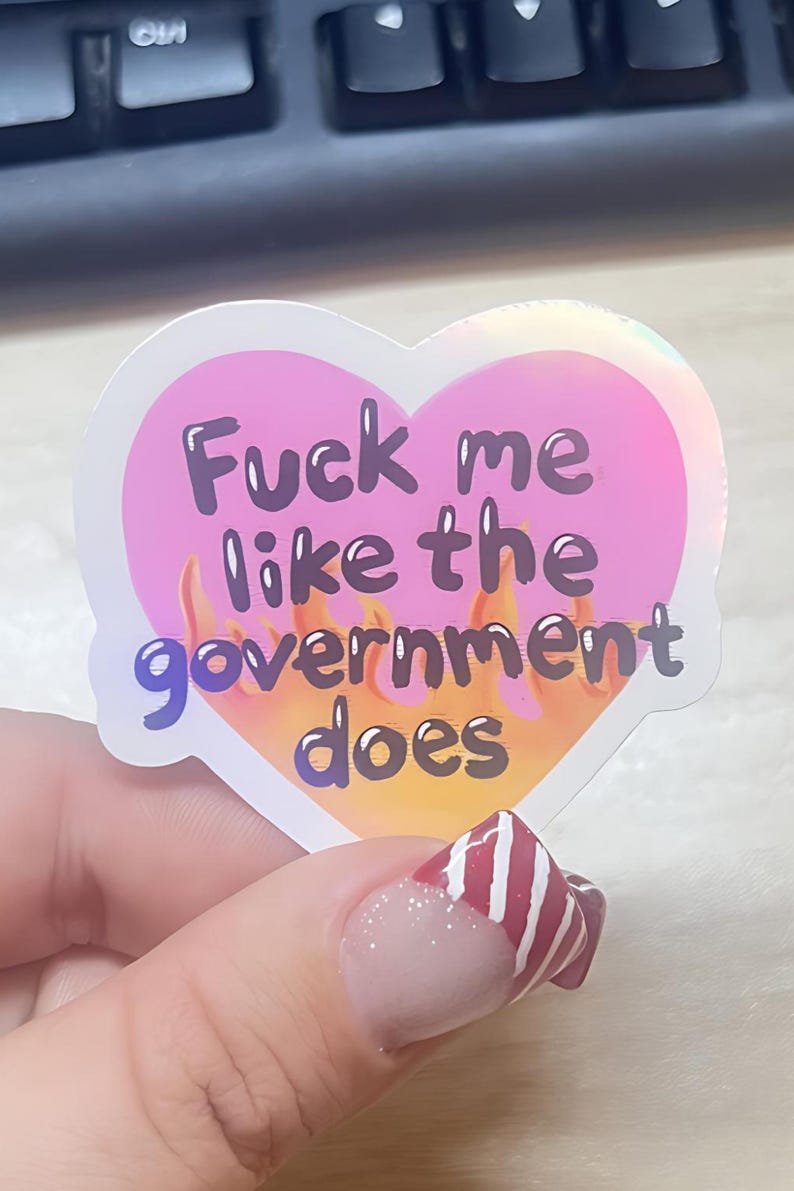 Savage Humor Holographic Heart Sticker | Adult Sarcastic Vinyl Decal - Etsy