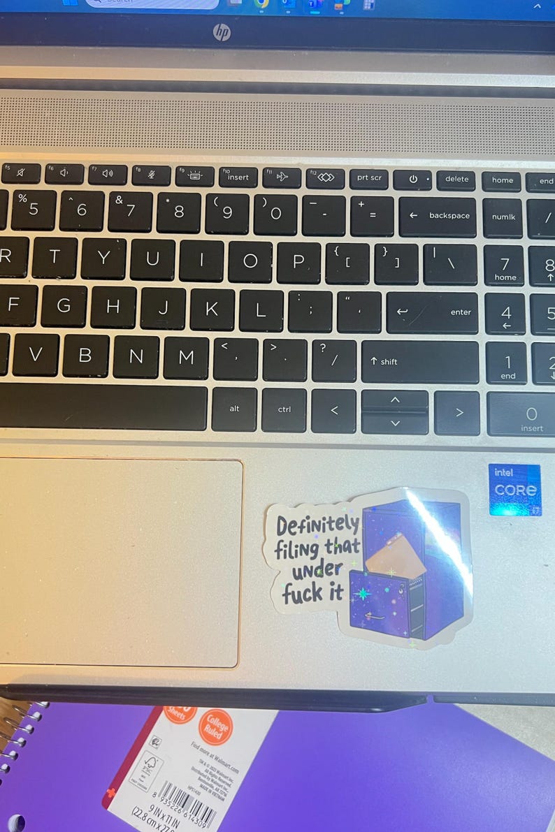 Funny Office Sticker | Filing That Under F*ck It Holographic Vinyl ...