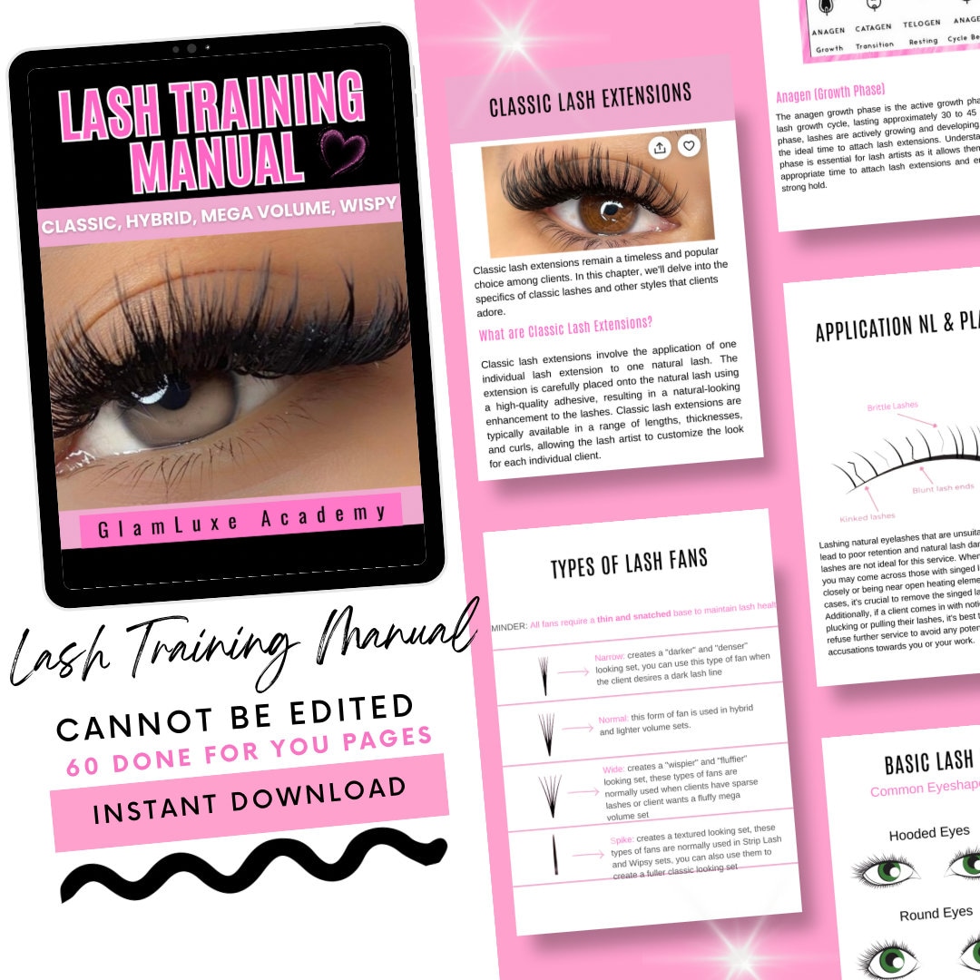 Lash Extensions Ebook, Eyelash Extensions PDF Training Manual ...