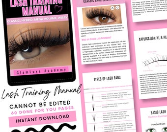 Lash Extensions Ebook, Eyelash Extensions PDF Training Manual ...