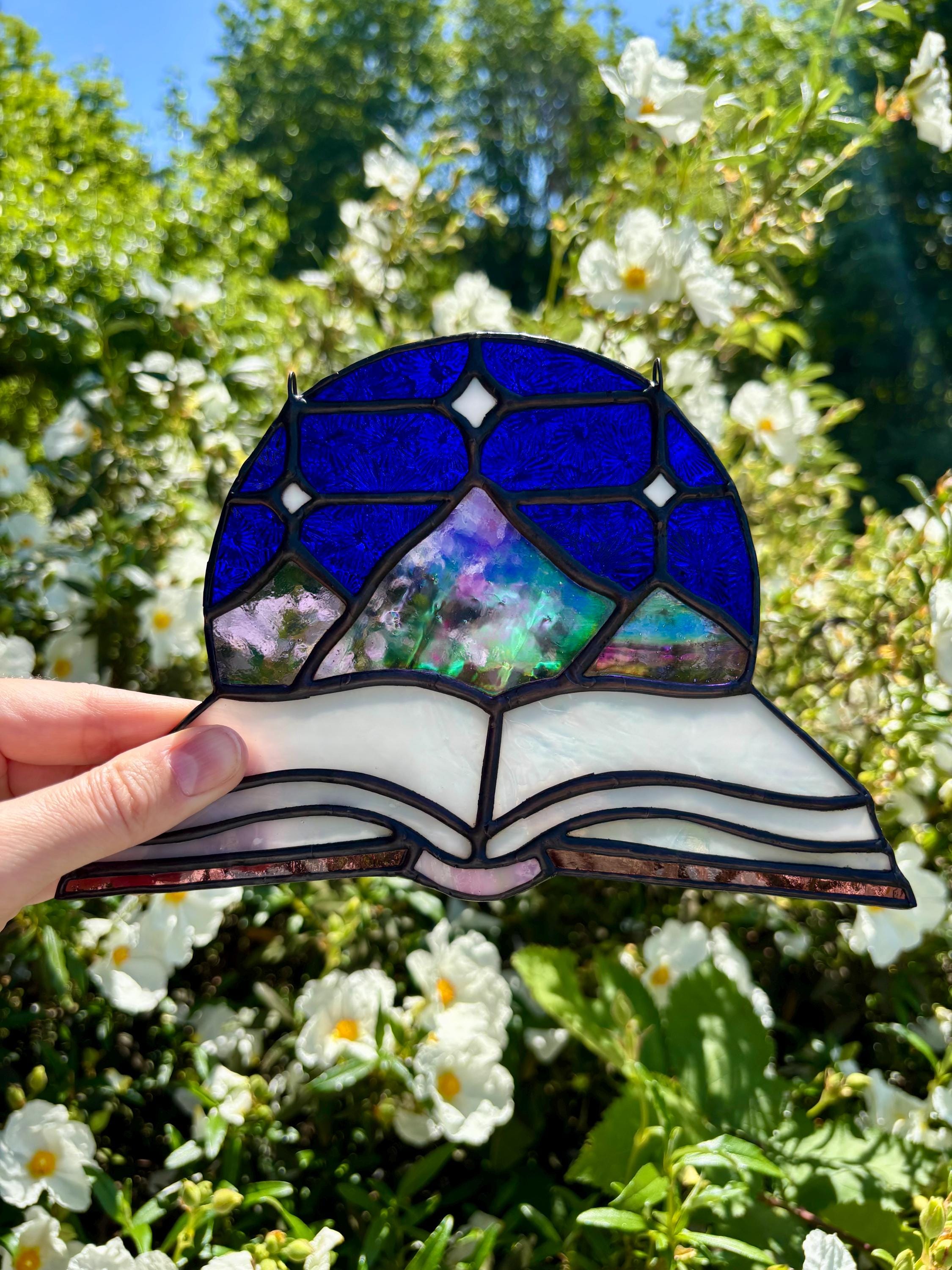 ACOTAR Stained Glass Suncatcher - Velaris Night Court Open Book Decor ...